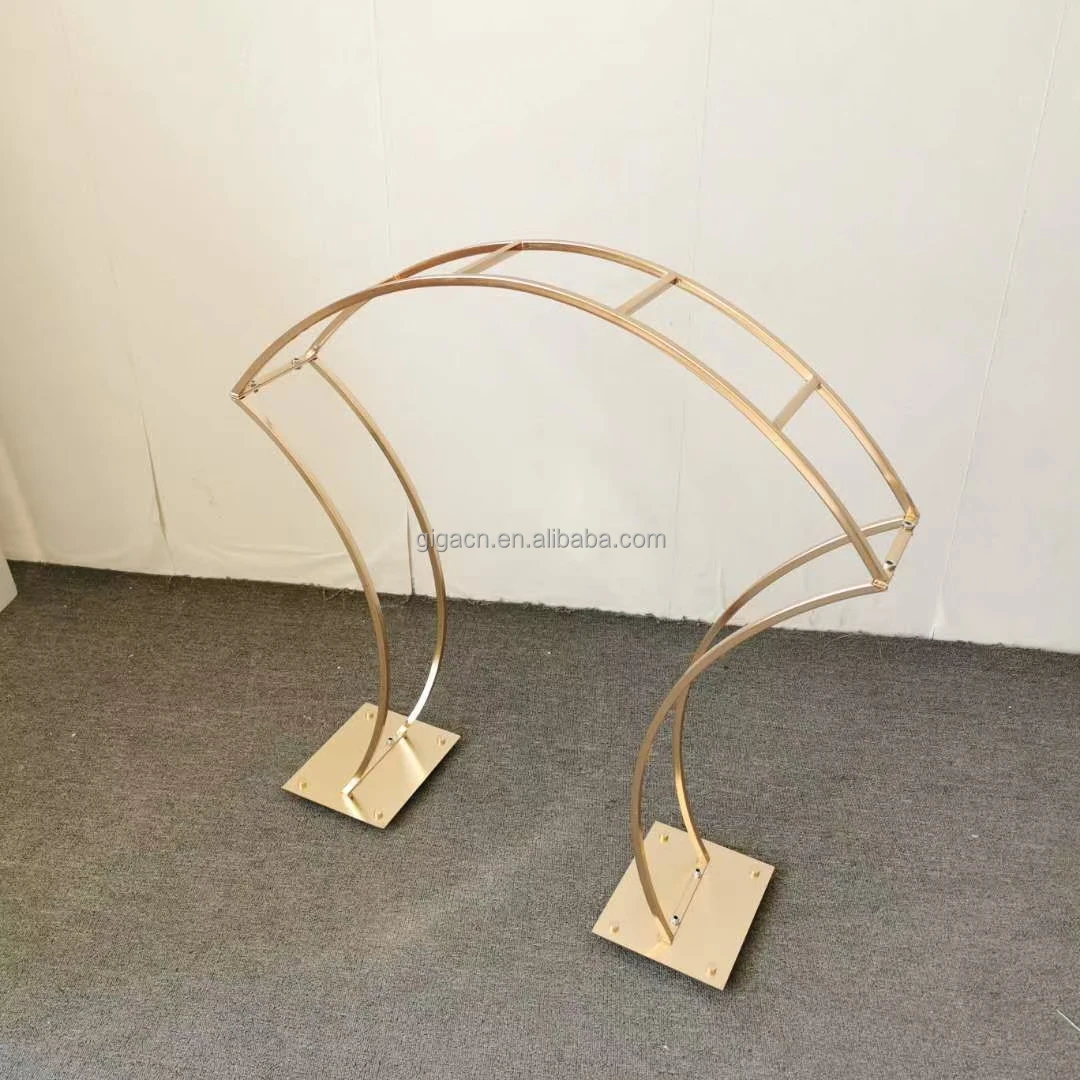 GIGA 2m Colourful Kinds Gold Rectangular Metal Wedding Arch