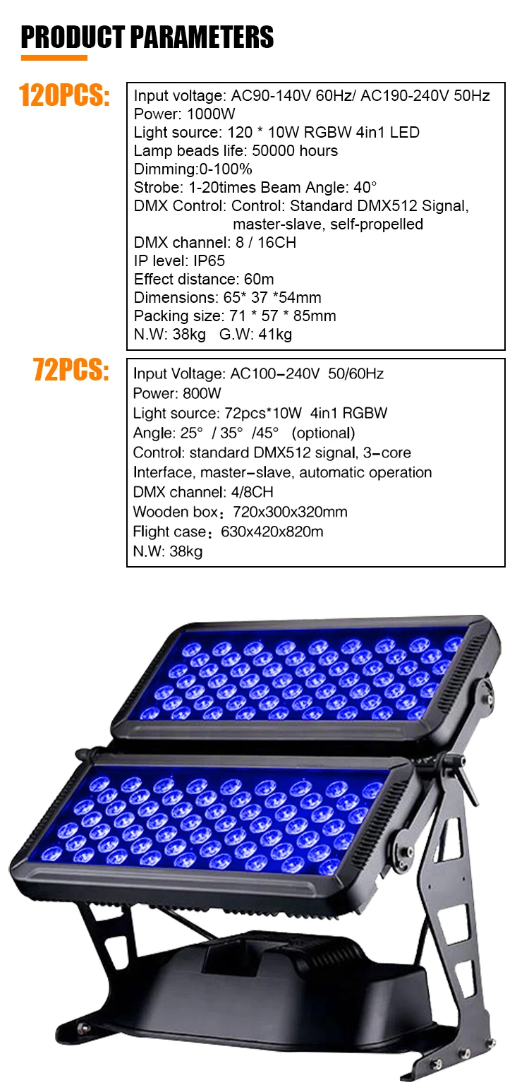 Led City Color 120pcs 10W RGBW IP65 Waterproof Outdoor Flood Light for ...