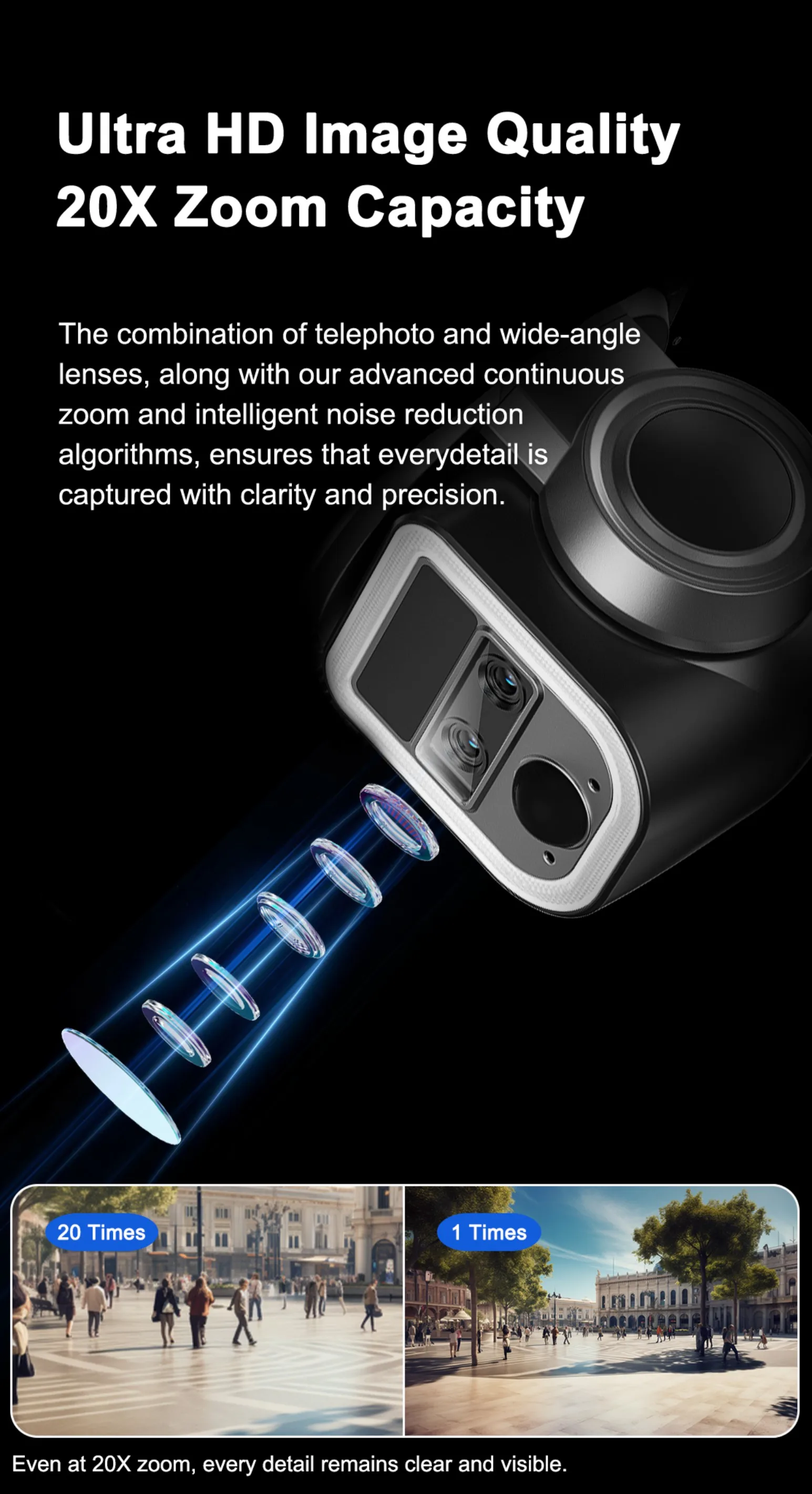 4G 20X 4MP Solar Dual Lens Camera With Sound and Alarm Floodlight ...