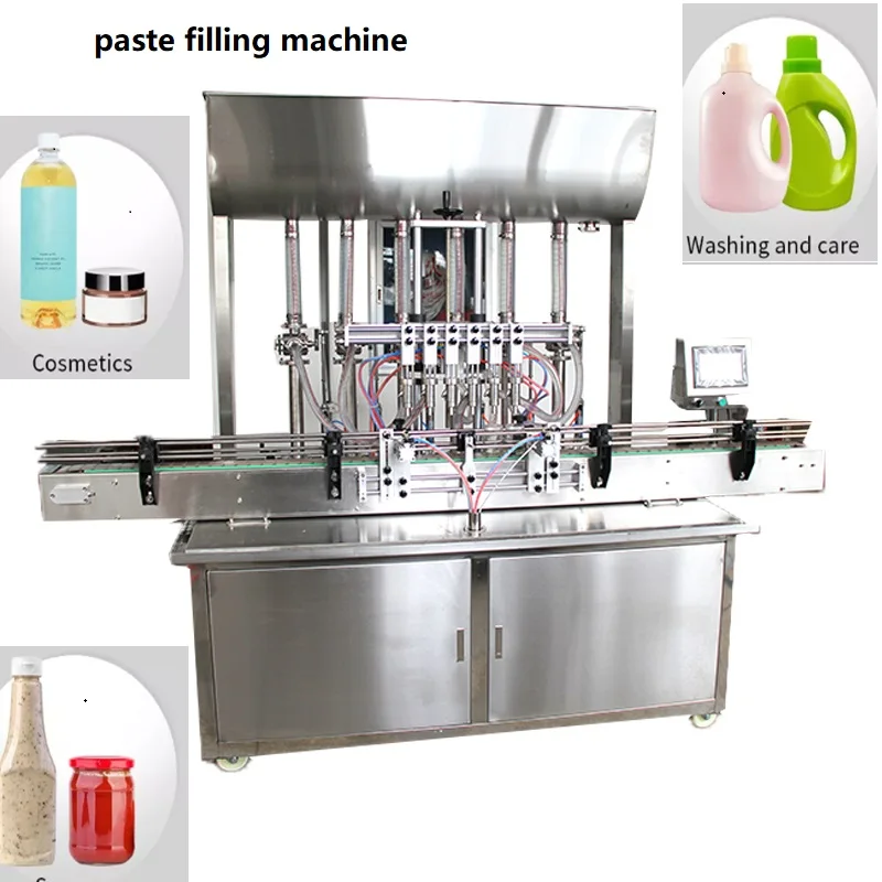Fully Automatic Stainless Steel 6-head Peanut Cream Filling Machine/jam ...