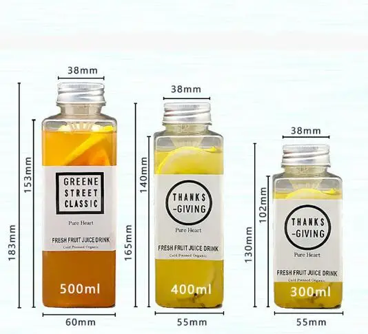 4oz Ginger Juice Shots Plastic Bottles 2oz square Plastic Bottle for Juice 100 120 ml Black ...