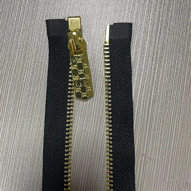 Luxury Shiny Gold Teeth Zipper Heavy Duty Metal Zipper For Boot ...