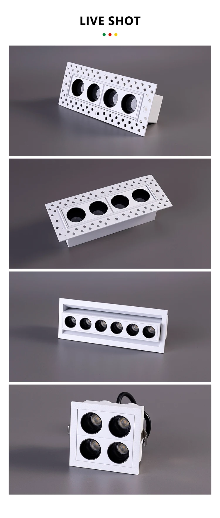 Modern Aluminum Indoor Living Room Led Spotlight Temperature Resistance ...