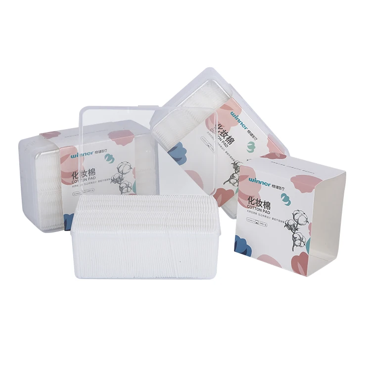 Purcotton Disposable Nail Cotton Pad Unbleached Make-up Pads Square ...