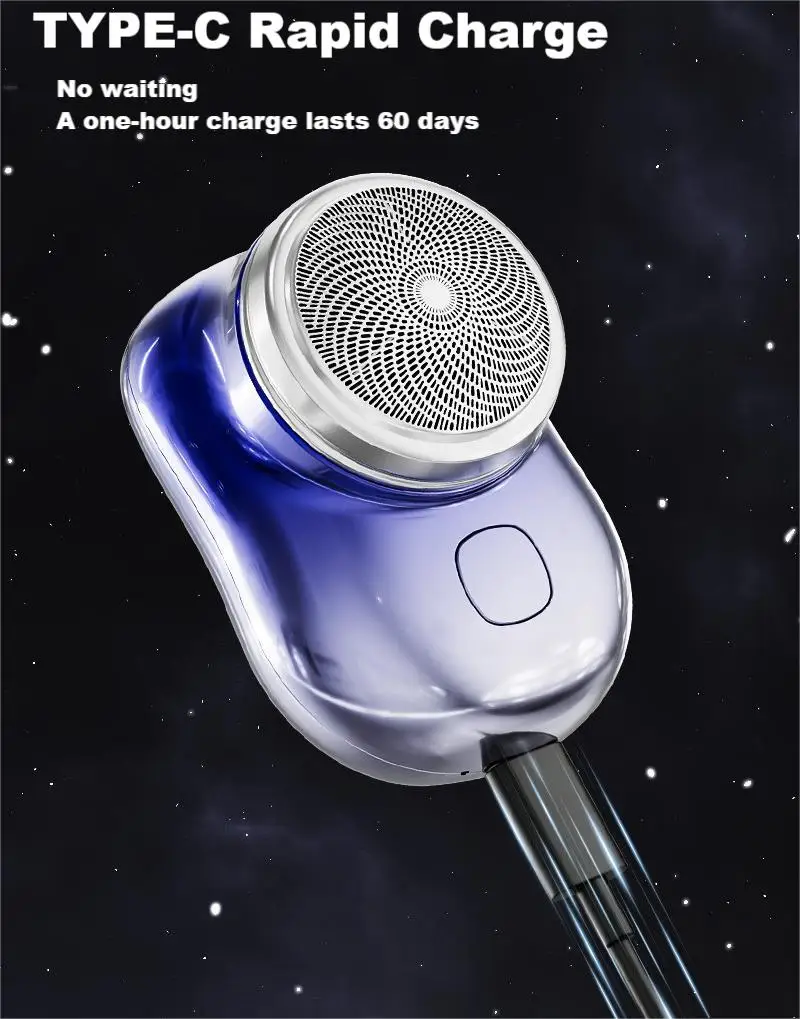 China Customize Zao Mini-Shave Portable Golden Electric Shaver for Men