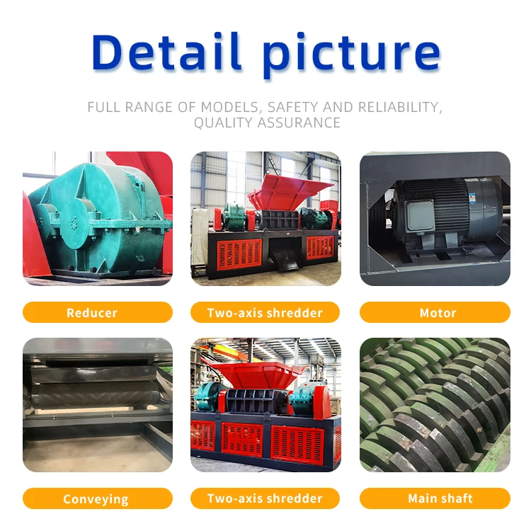 Textile Recycling Machine Leather Recycling Shredder Double Shaft ...