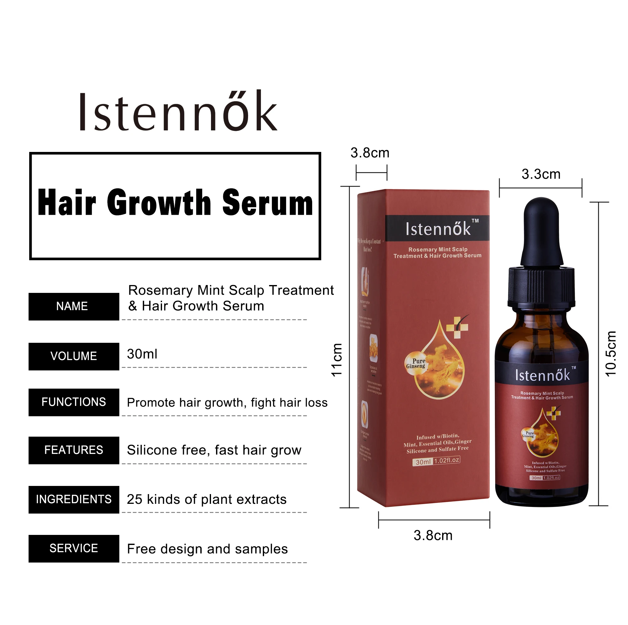 ISK Organic Lavender Rosemary Hair Growth Oil - 30ml