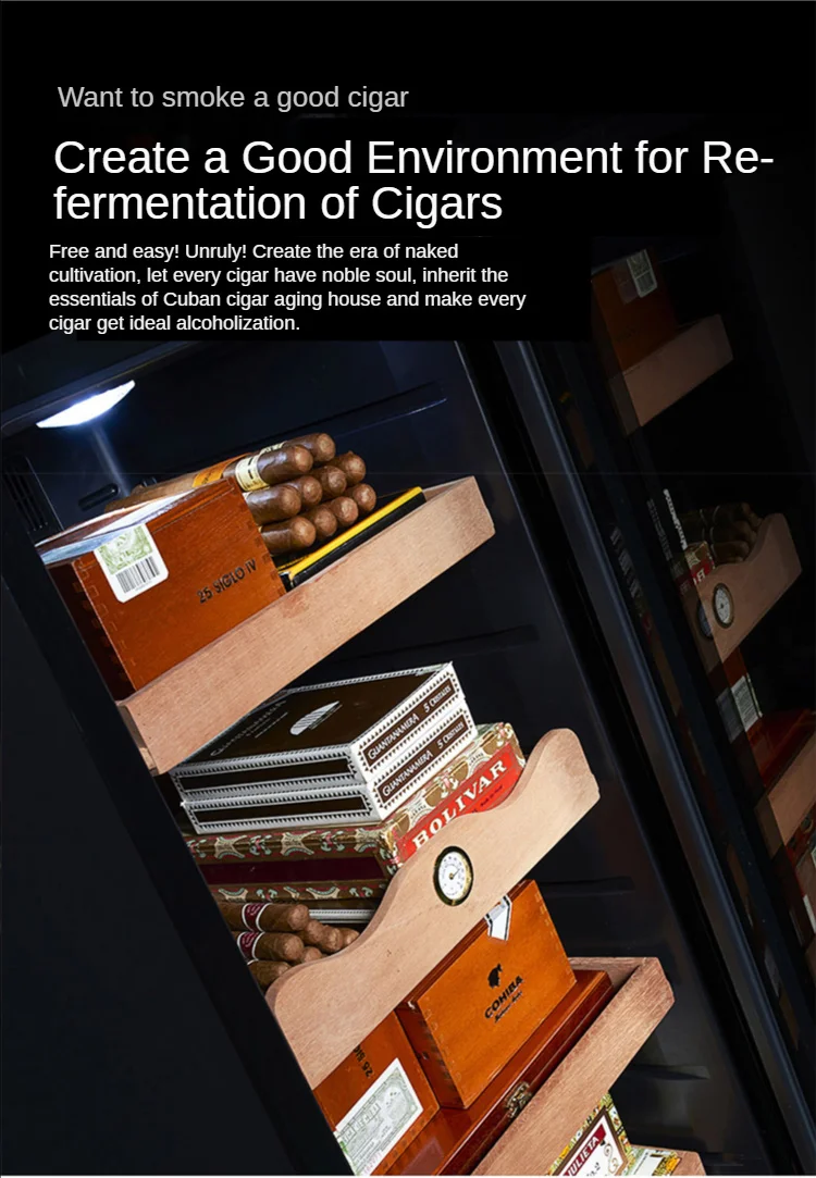 Electrical Single Zone Cigar Humidor Small Humidor Cabinet Temperature ...