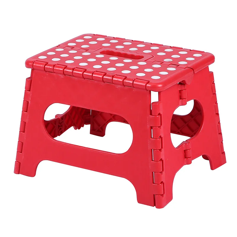 Plastic Stool Portable Dot Folding Chair Adult High Stool Bathroom Home ...