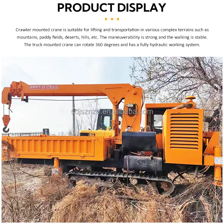 Fully Hydraulic Tracked Crane With Hydraulic Support Legs In Sand Dune ...