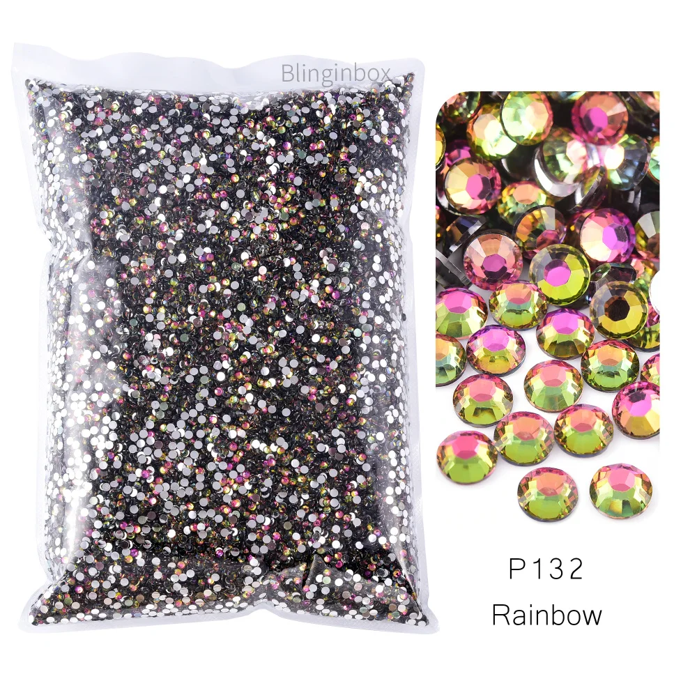 Blinginbox Wholesale 2mm-6mm Jelly White Ab Flatback Crystal Stones ...