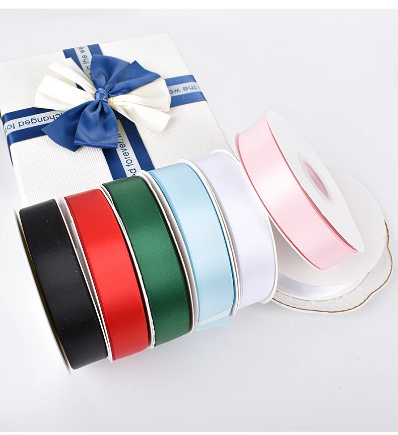 Wholesale Satin Ribbon Roll 100 Yards Green Pure Color Satin Ribbon ...