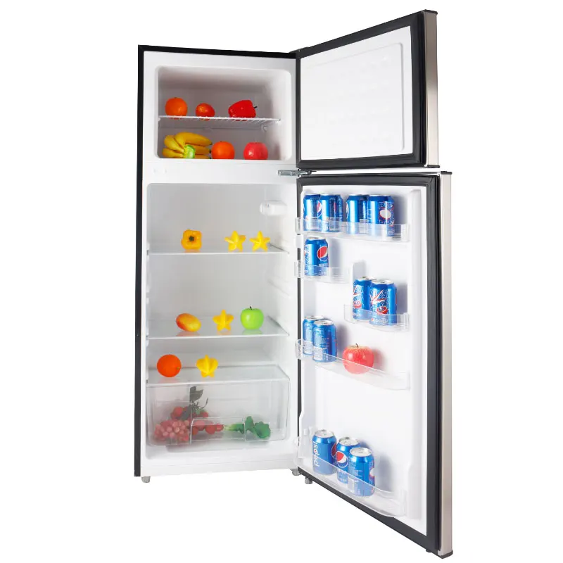 BCD-210 Simple Style Inox Color Refrigerator Weighing 43kg Dc Upright ...