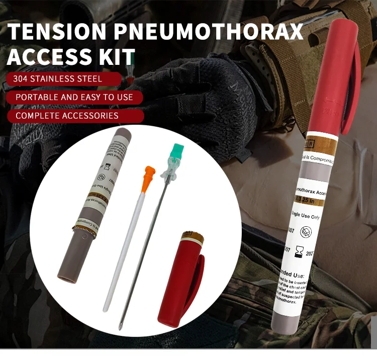 Portable Outdoor Emergency Pneumothorax Catheter Needle Decompression ...