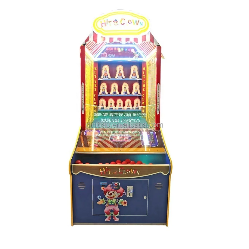 Dinibao Coin Operated Game Machines Hit The Clown Ticket Lottery Arcade ...