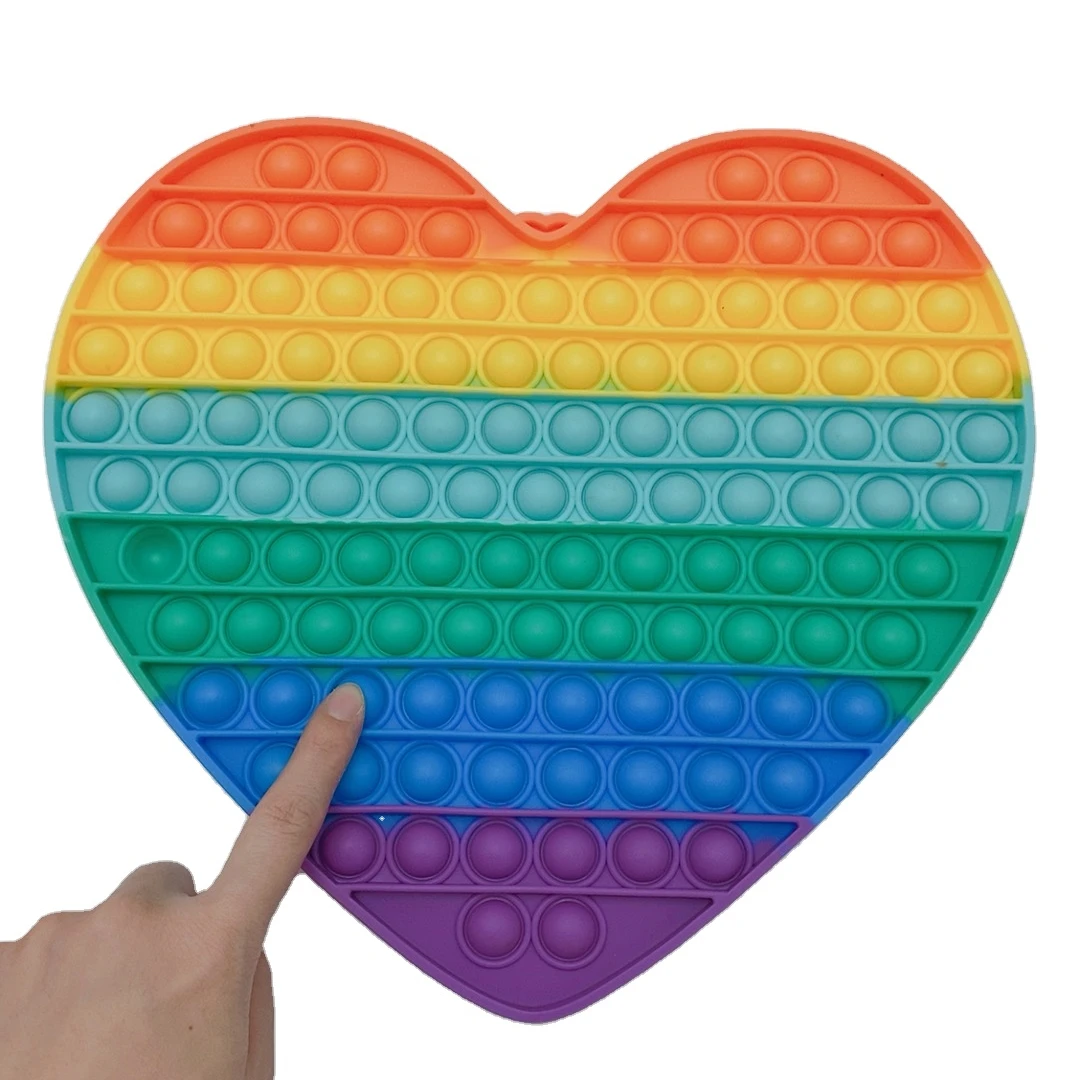 High Quality Silicone Fidget Sensory Poppers Toys Rainbow Popper ...