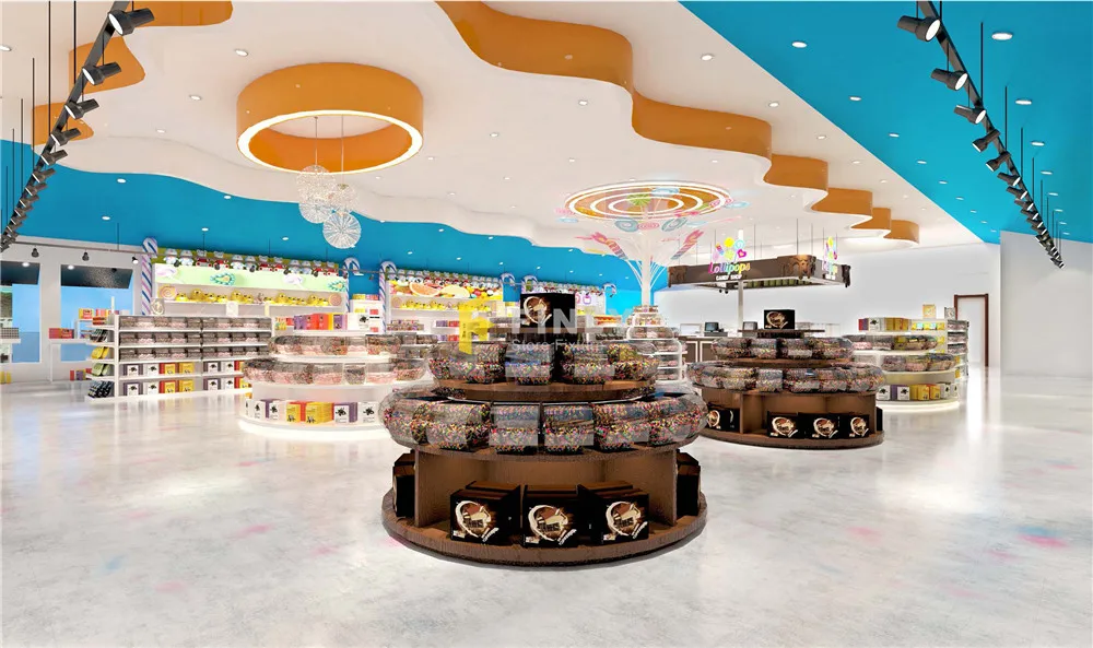 Modern Style Candy Store Displays - Customizable Interior Design ...
