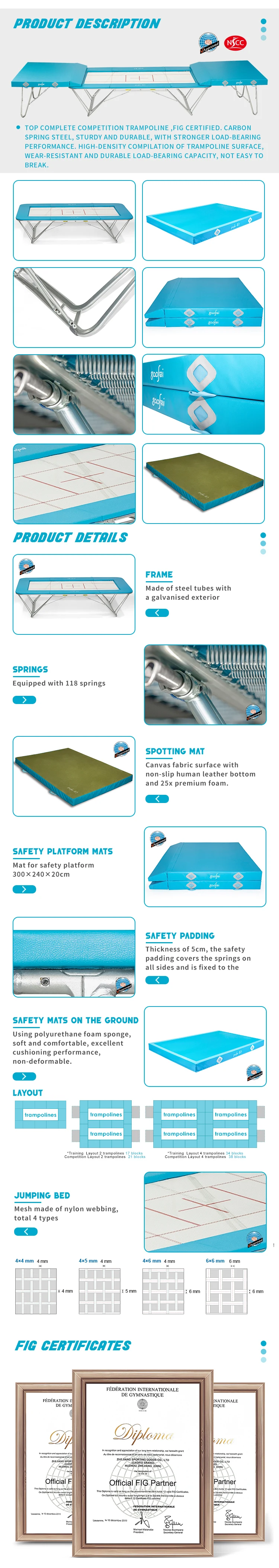 Gaofei Professional Competition Trampoline Gymnastic Trampoline ... Gaofei Professional Competition Trampoline Gymnastic Trampoline ...