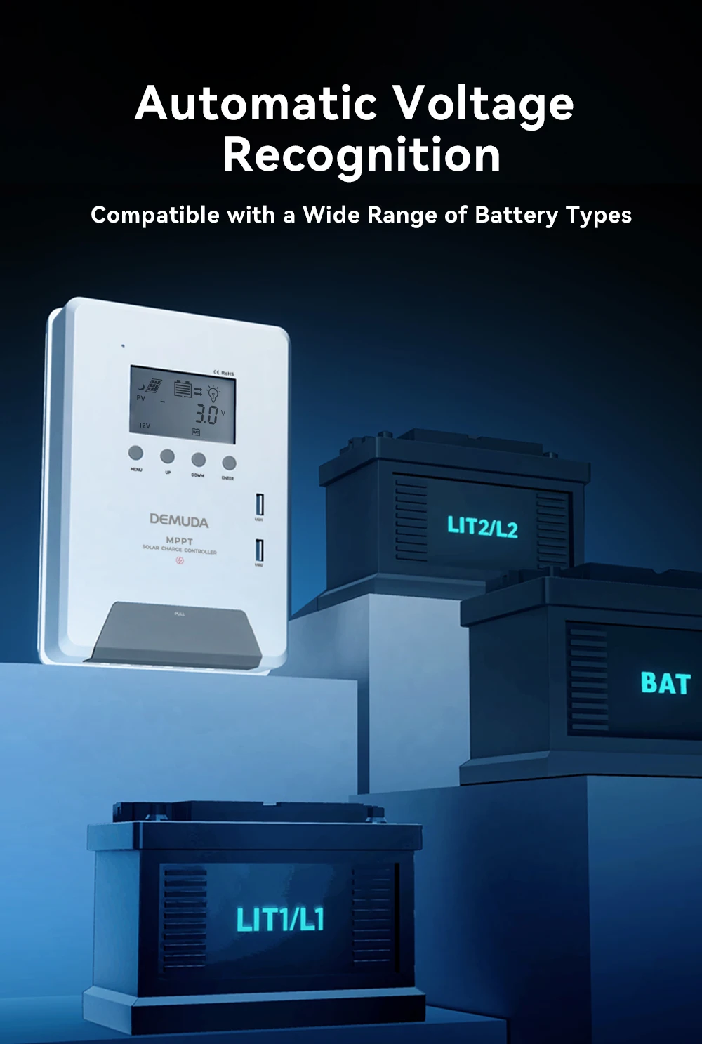 Demuda 3200w 48v Mppt Solar Charge Controller 60a 40a 30a Off Grid ...