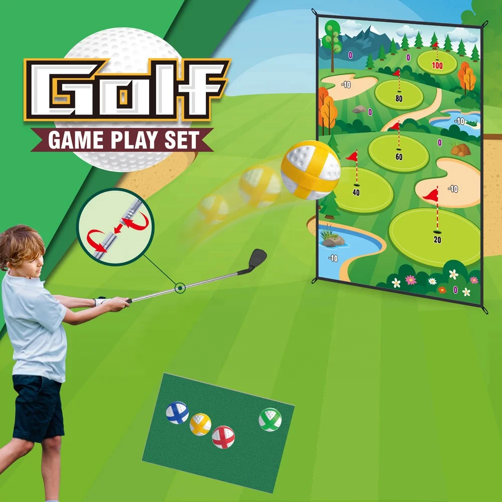 Golf Sticky Balls Chipping Game Kids Stick Golf Chip Training Playing ...