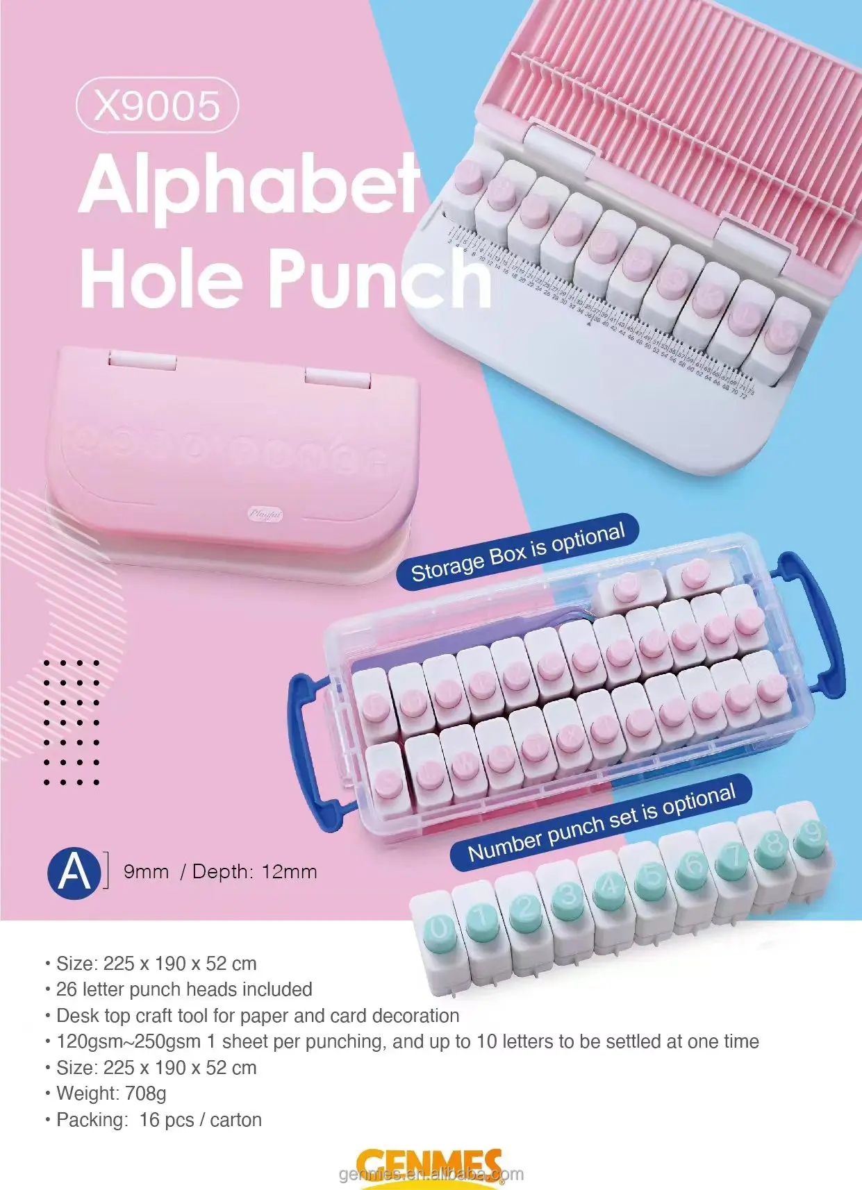 Factory Direct Sale High Quality Office 26 Alphabet Hole Puncher Paper ...