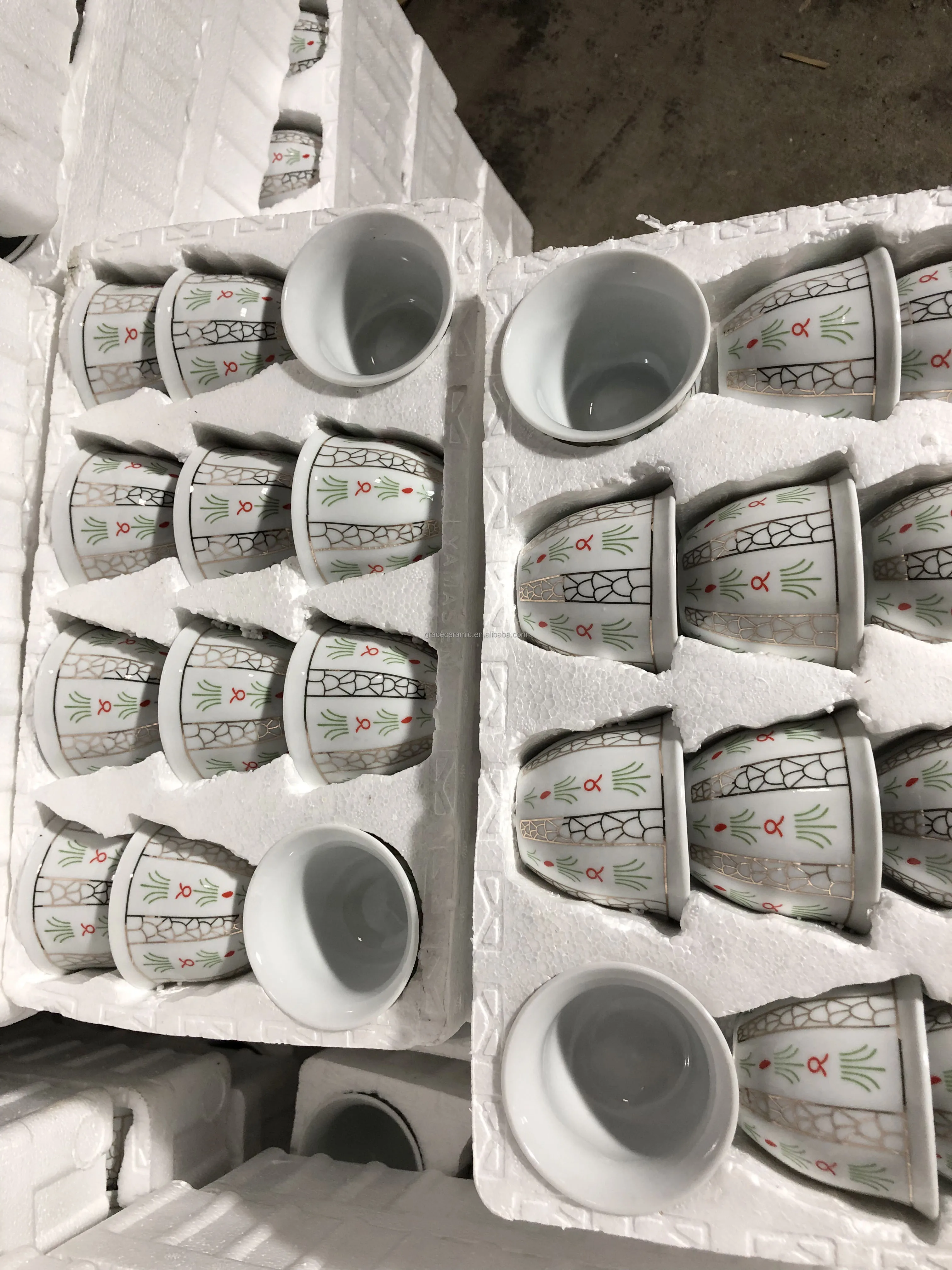 Customized Design Logo Ceramic Fine Porcelain Classic Arabic Turkish ...