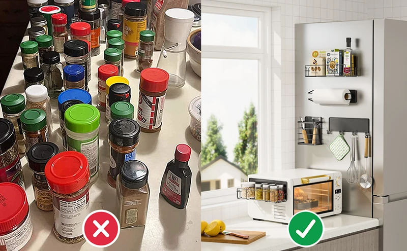 WIREKING Magnetic Spice Rack - Efficient Kitchen Storage
