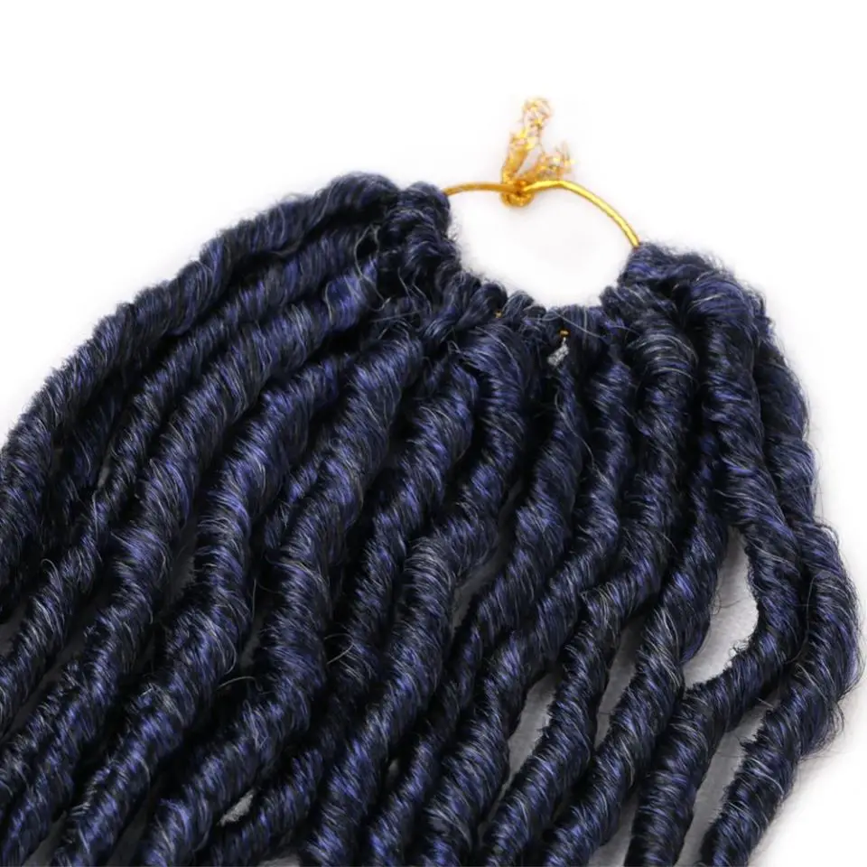 24inch New Pre-looped Deep Wave Fauxs Locs Nu Goddess Bohemian Crochet ...