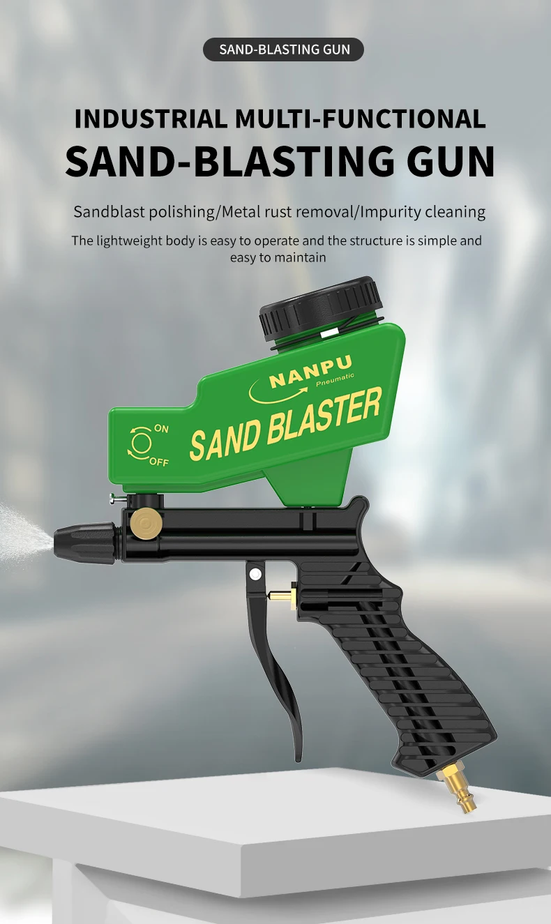 Nanpu Hand Held Metal Gun Ceramic Nozzles Body Gravity Feed Air ...