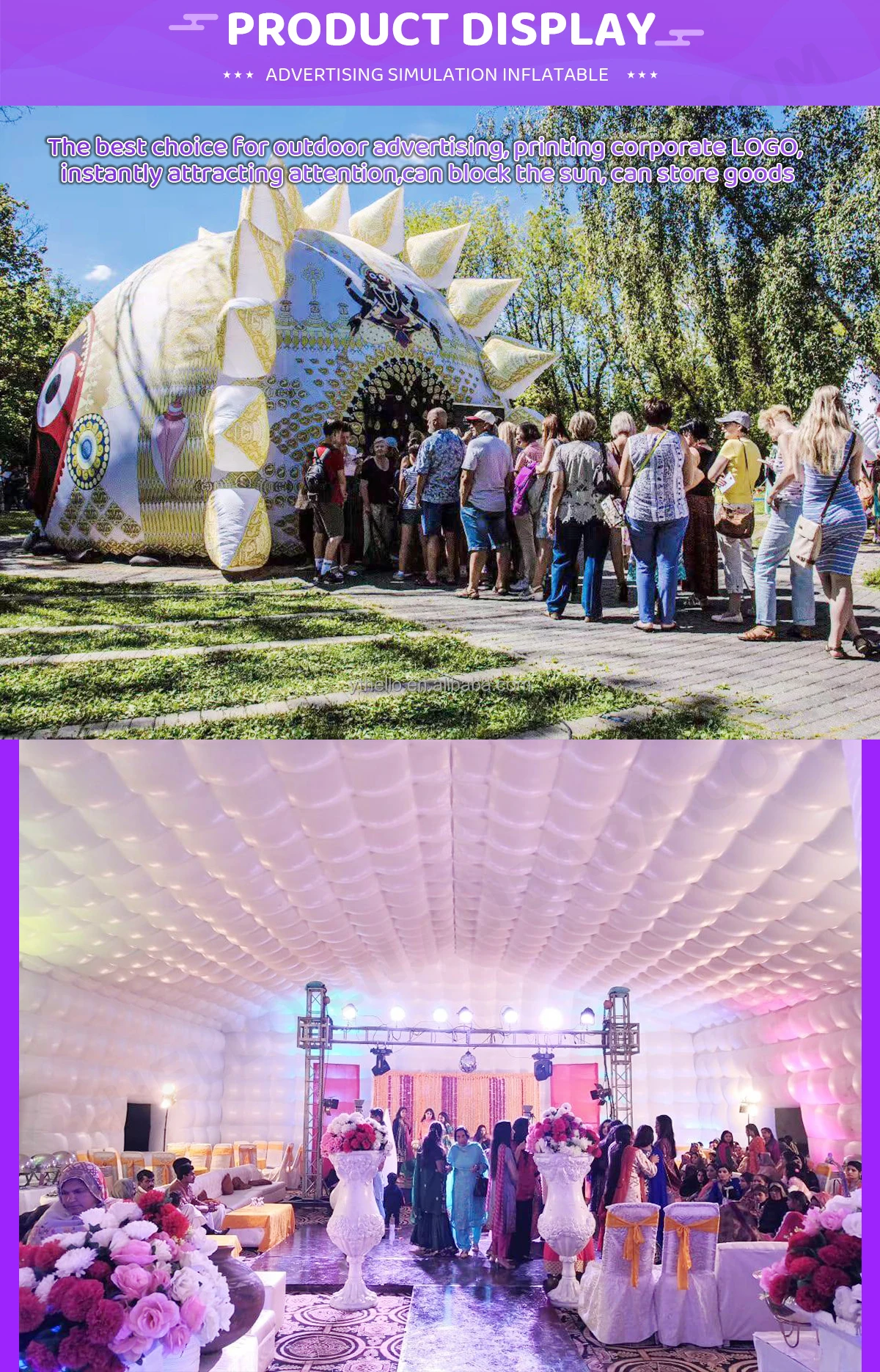 12m Width Inflatable Dj Booth Stage Cover Concerts Butterfly Inflatable ...