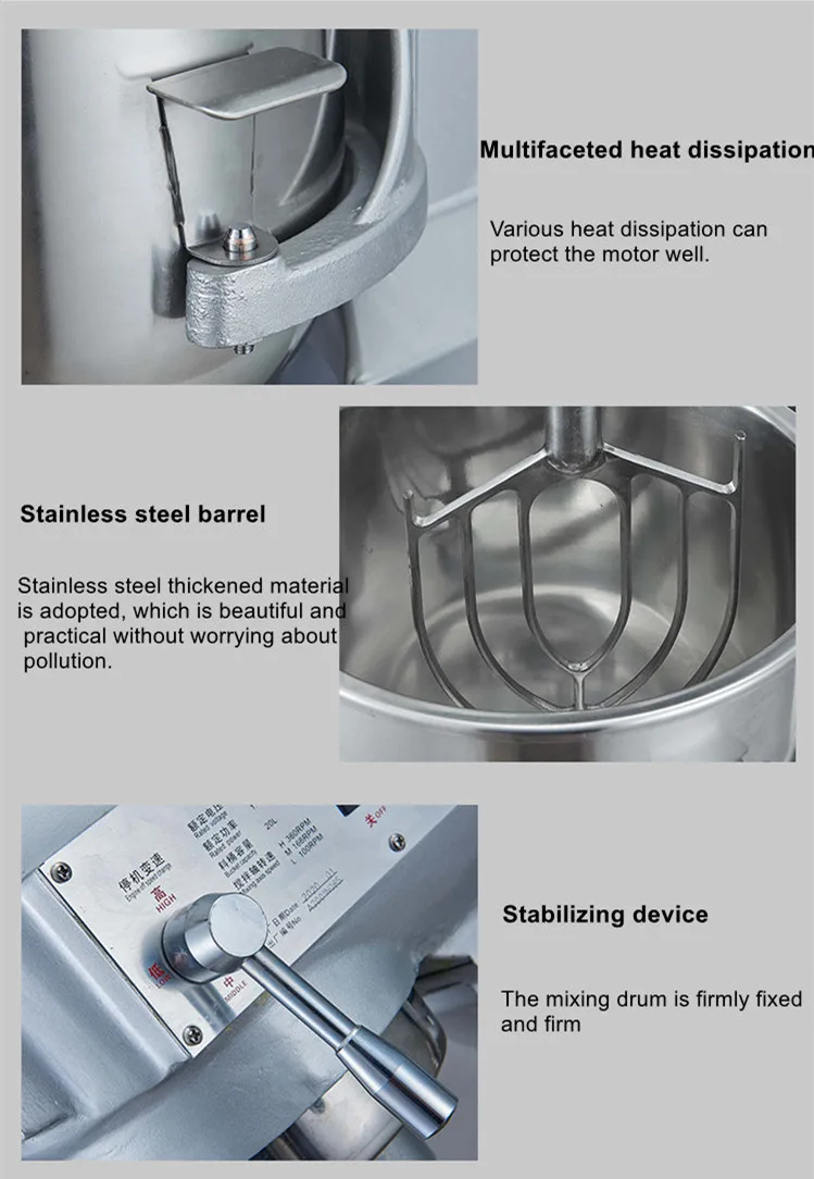 15L 20L 30L Automatic Commercial Bread Dough Mixer - Efficient & Durable