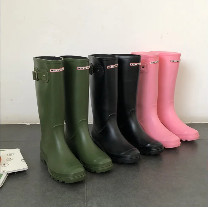 Fashion Factory Waterproof Ladies Rubber Boots For Women Knee Non-slip ...