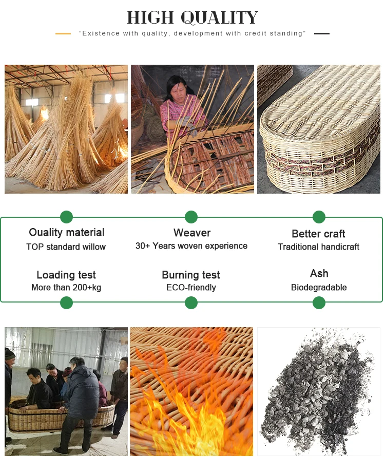 Green Funeral Casket Biodegradable Basket Funeral Caskets Coffin - Buy ...