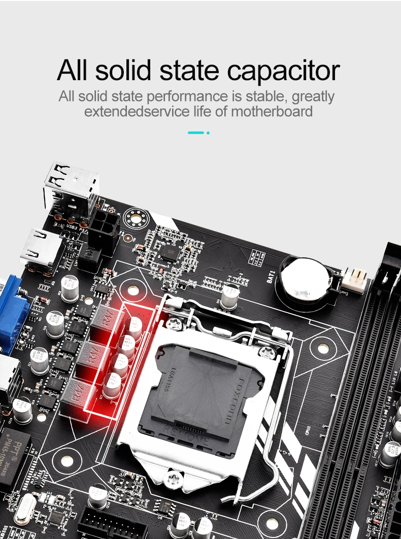 Lntei H61 Express Chipset Mainboard Lga 1155 Motherboard With Dual Channels Ddr3 Slots - Buy Lga ...