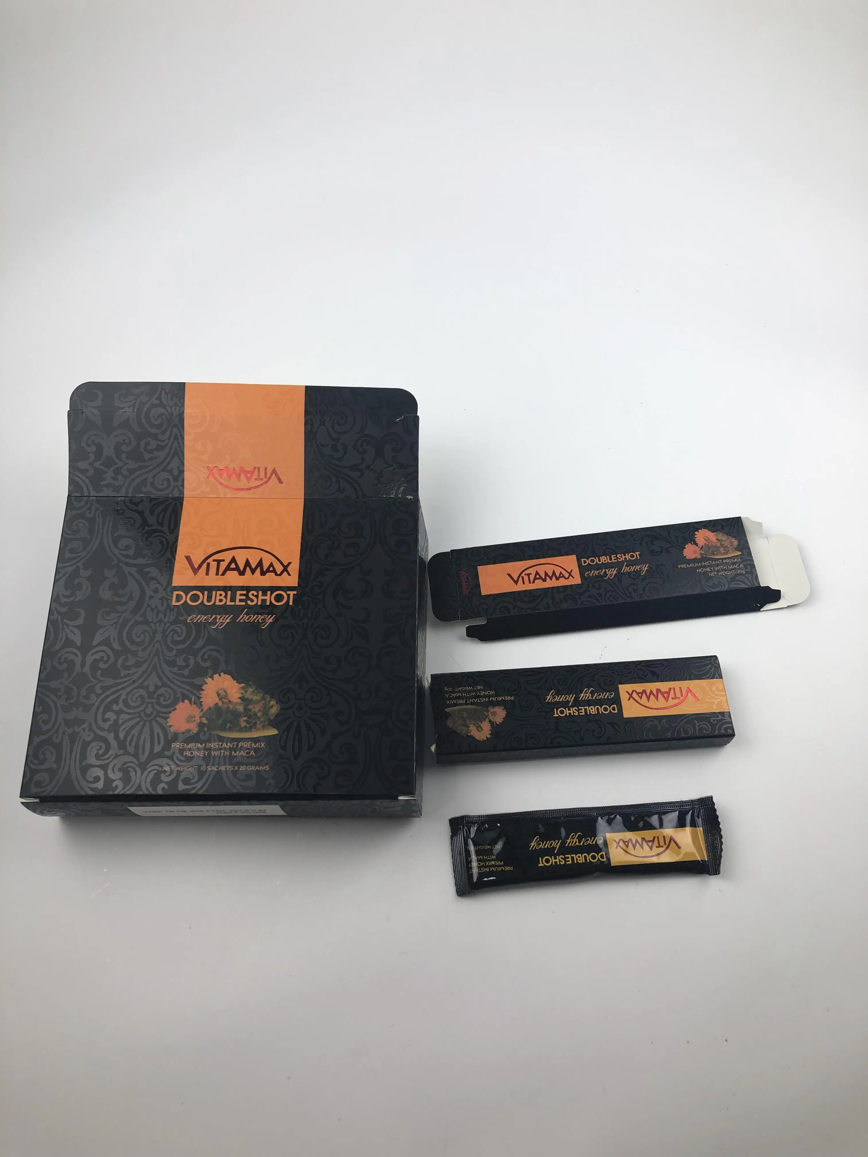 Honey Packaging Box With Sachet Custom Design Vital Vip Vitamax Honey ...
