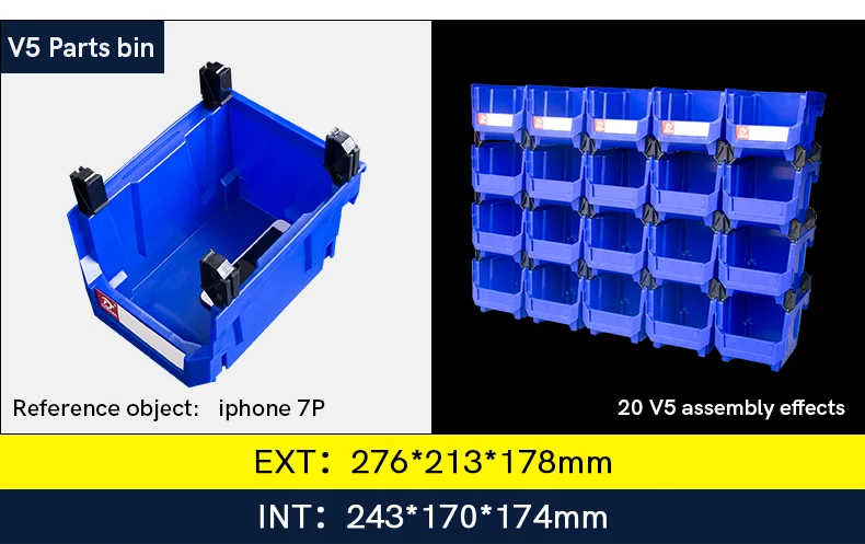 Warehouse Nestable Stackable Plastic Spare Parts Storage Bin - Buy ...