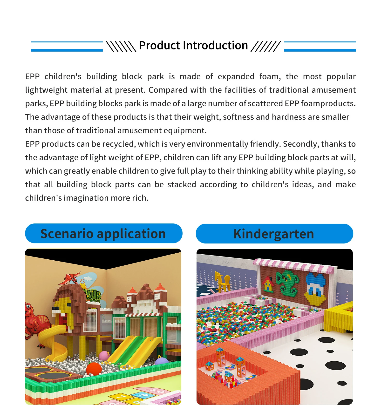 Kids Multi-functional Playground Blocks Epp Building Blocks Toy Bus ...