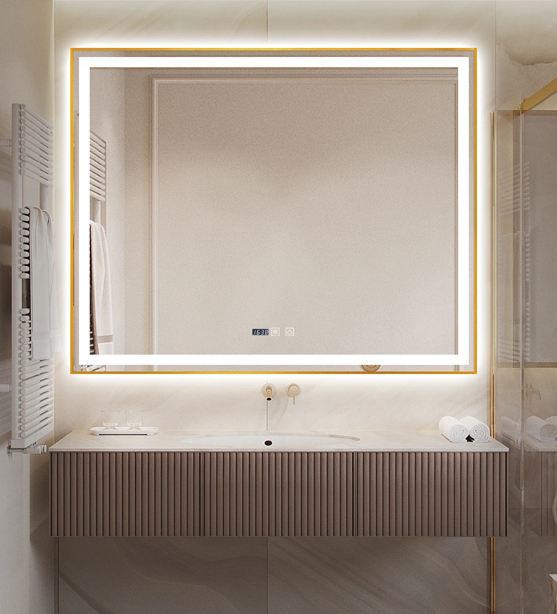 High Quality Led Mirror Mist Eliminator Smart Touch Screen Bathroom ...