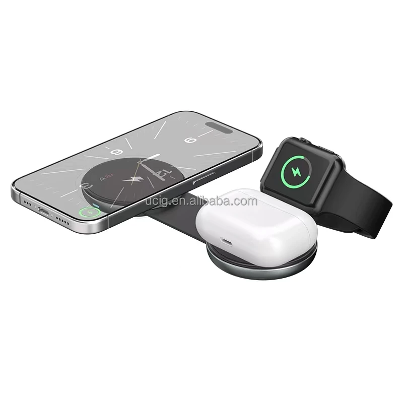 Supper Mini 3 in 1 Portable & Foldable Circular Wireless Charger