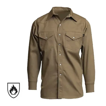 Factory Supply Nfpa 2112 Cat 2 Pearl Snap Buttons Long Sleeve Fr Frc ...