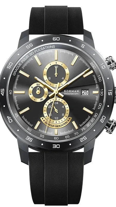 Borman Multi-dial Date Day Week Display Luminous Wristwatch Automatic ...