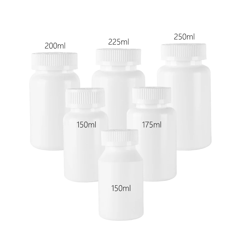 175cc Hdpe Plastic White Wide Mouth Packer Pharmaceutical Pill Vitamin ...