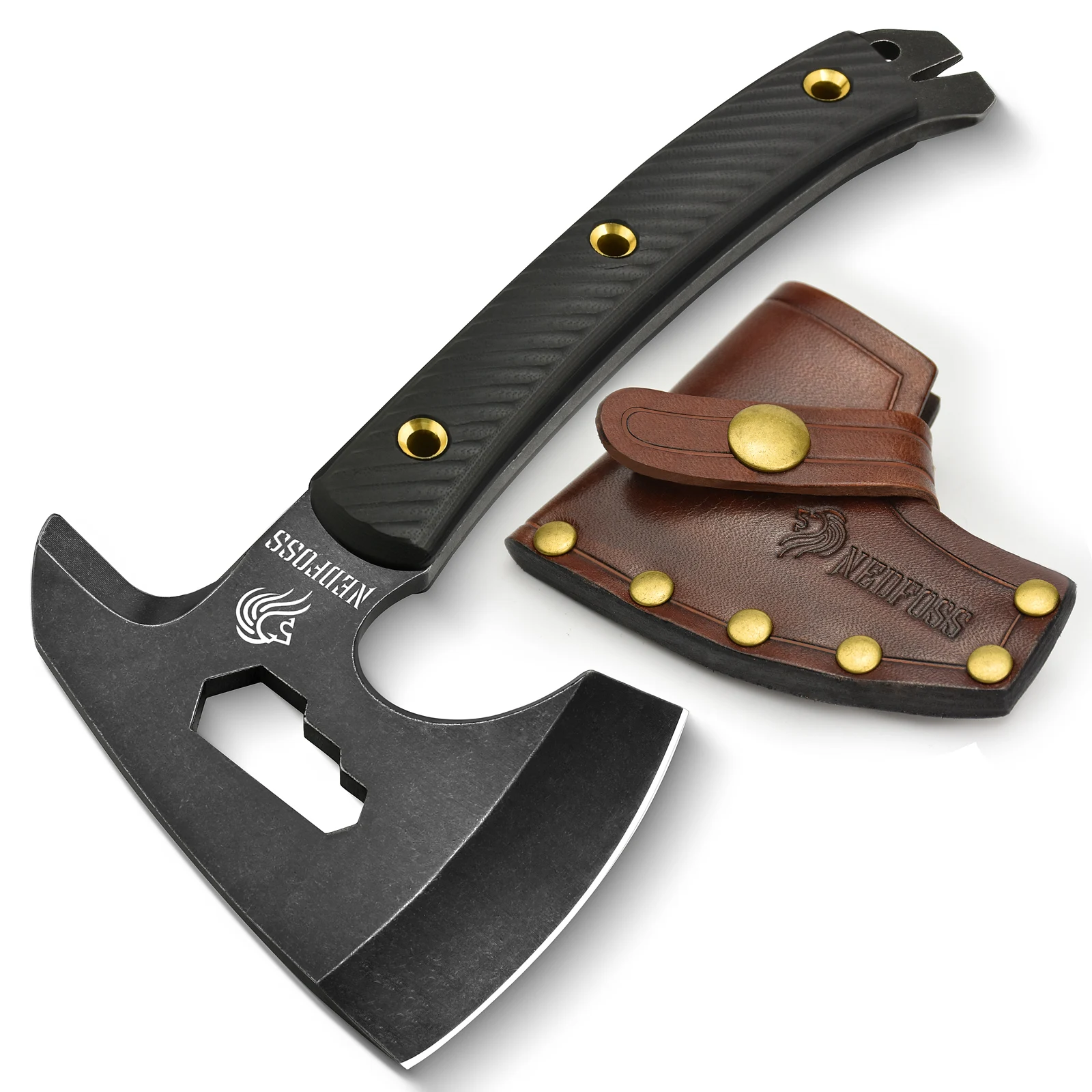 Nedfoss Bison Survival Axe, Tactical Axe Multifunctional Pack Hatchet ...