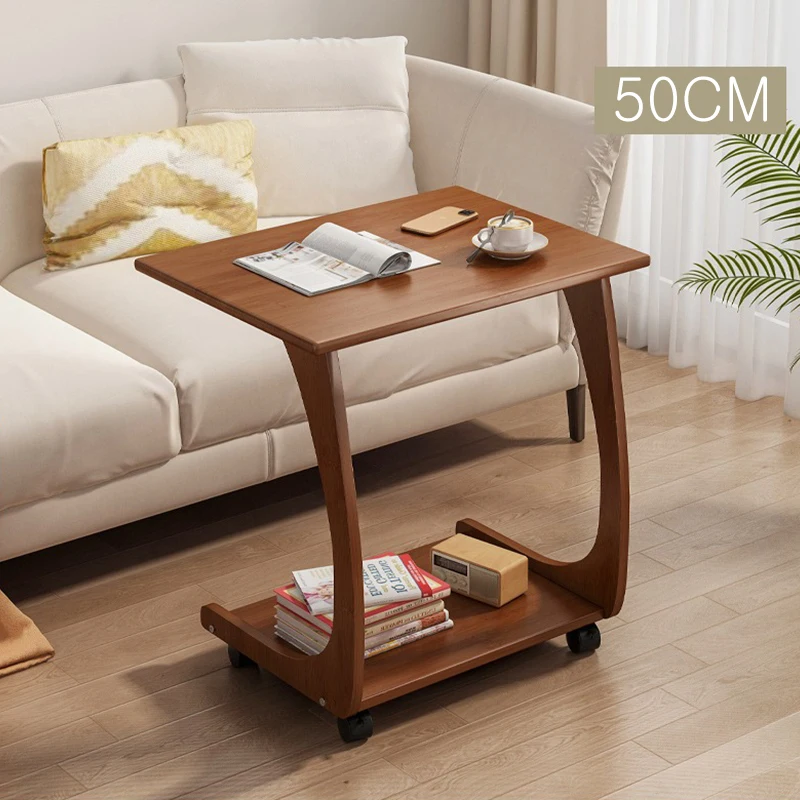 Sofa Side Table Cabinet Household Corner Table Living Room Movable ...
