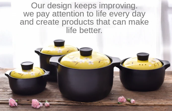 Manufacture Various Size 8.5l Yellow Ceramic Cooking Milk Roar Pot Pots ...