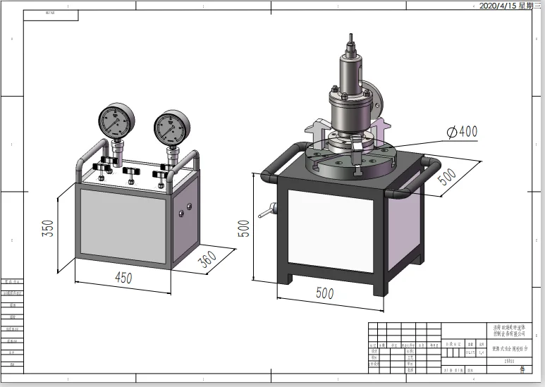 Dn15-dn200 Range Portable Safety Relief Valve Calibration Test Bench ...