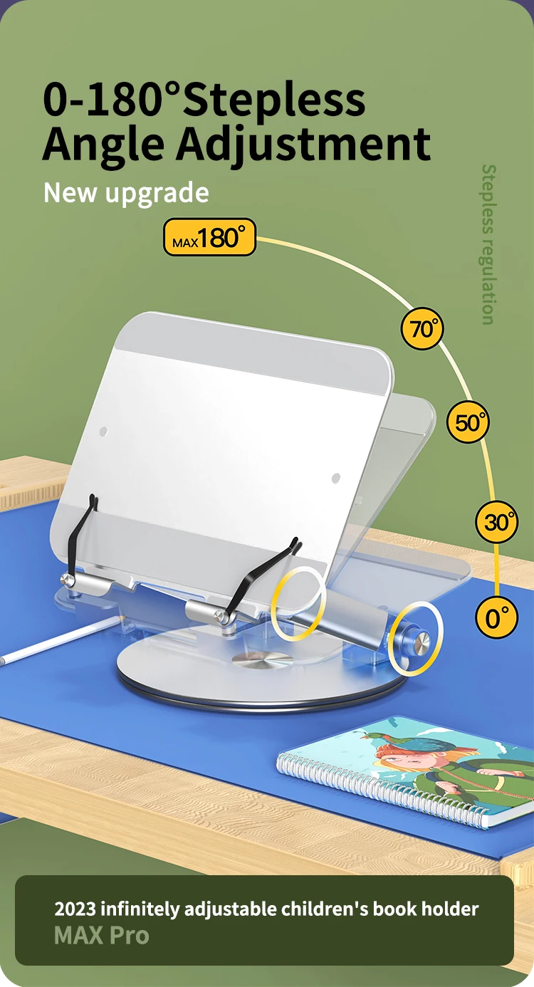 360 Rotatable Infinite Angle Adjustment Book Holder For Children ...