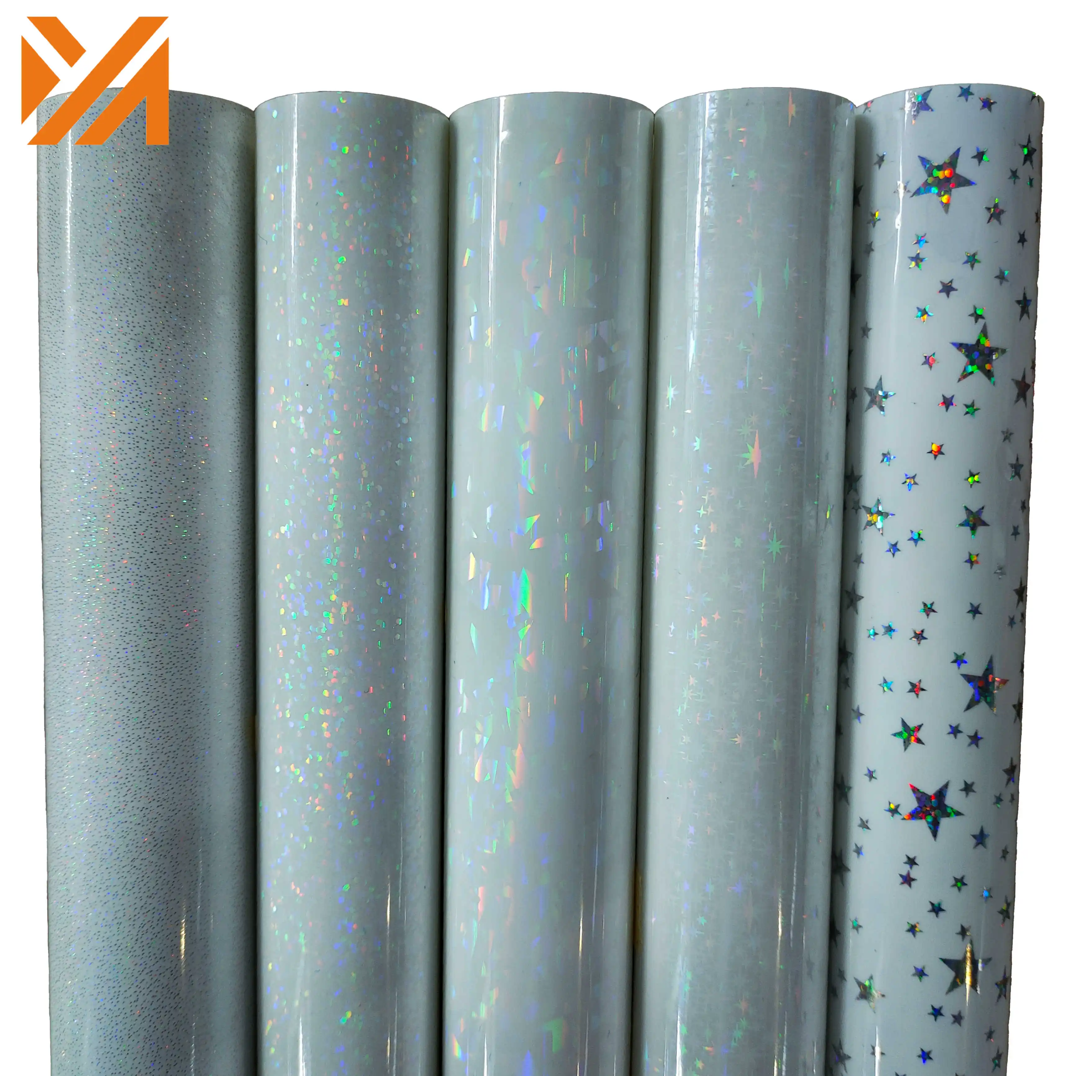 Holographic Film Lamination Vinyl Sheet Cold Holographic Star Self ...