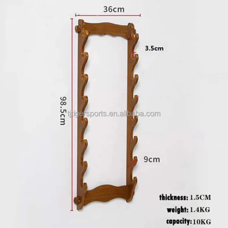 Wholesale Solid Natural Wood Stand for Medieval Sword Display