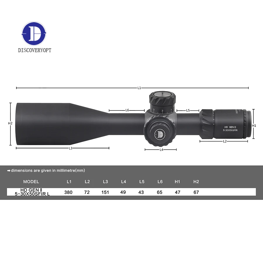 Discovery Opt 5-30X56 FFP Locking Turret Glass 34mm Tube Tactical ...